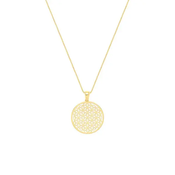 SEVEN SAINTS Flower Of Life Spiritual Expansion Necklace - Gold