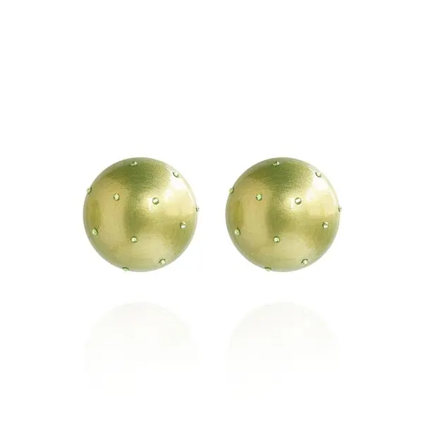 SAULE LABEL Gaia Midi Crystal Earrings - Green