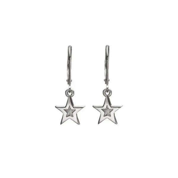 EDGE ONLY Mini Megastar Drop Earrings - Silver