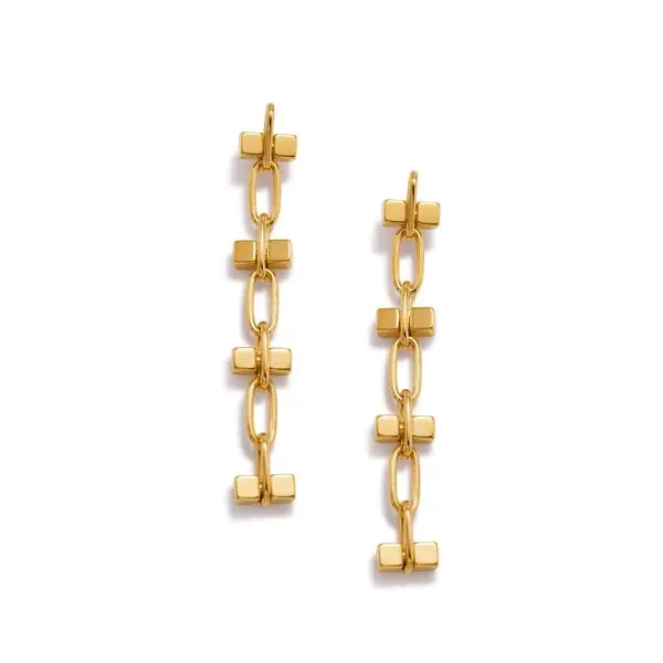 JAREDJAMIN Blockbuster Clip On Dangle Earrings - Gold