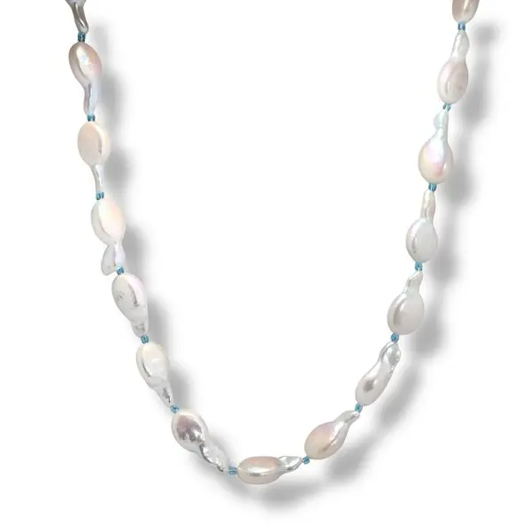 NINEMOO Mermaid Tears Pearl Necklace - White