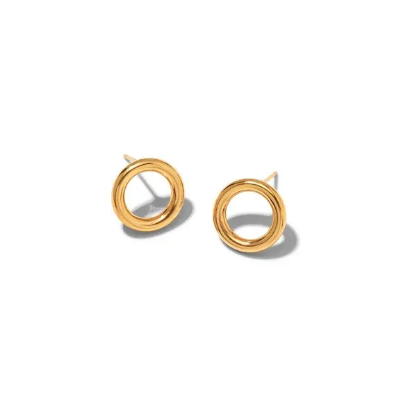 JAREDJAMIN Small Rhodri Circular Post Earrings - Gold