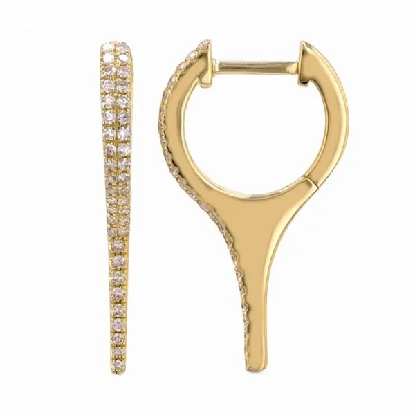 NESHI DESIGNS Diamond Huggie Earrings - Yellow
