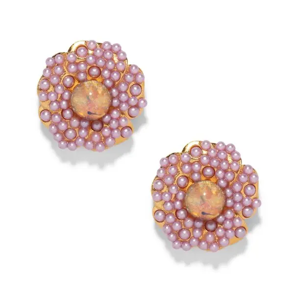 THE PINK REEF Vintage Inspired Valencia Earrings - Purple