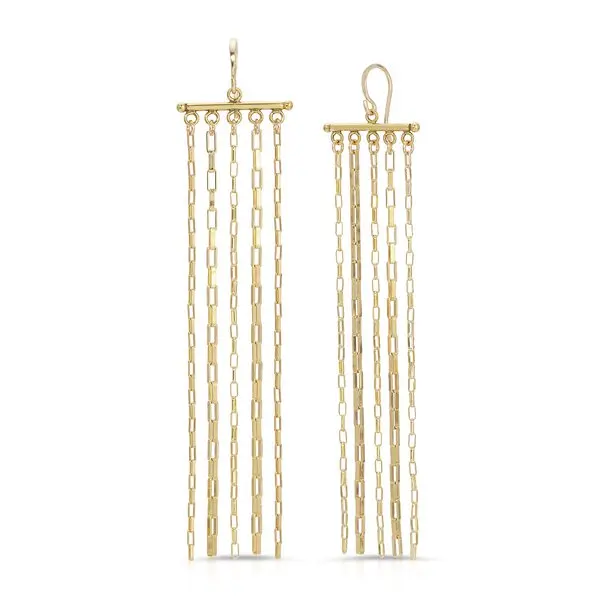 HEATHER HAWKINS High Hopes Fringe Earrings - Gold
