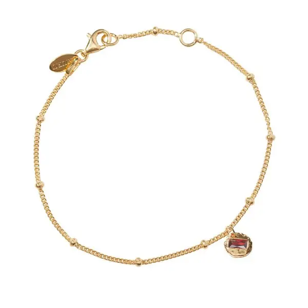 MURU January Birthstone Charm Bracelet - Gold