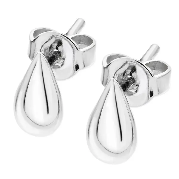 LUCY QUARTERMAINE Mini Tear Drop Stud Earrings - Silver