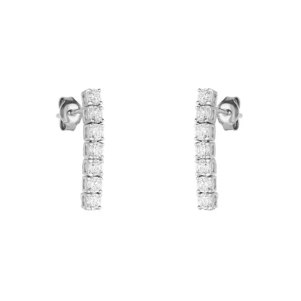 SPERO LONDON Sterling Tennis Earrings - Silver