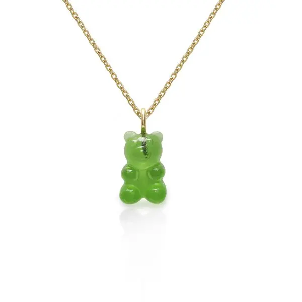 HYE JANE JEWELRY Quartz Gummy Bear Necklace - Green