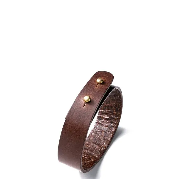 ROARCRAFT Adjustable Minimalist Leather Bracelet - Brown