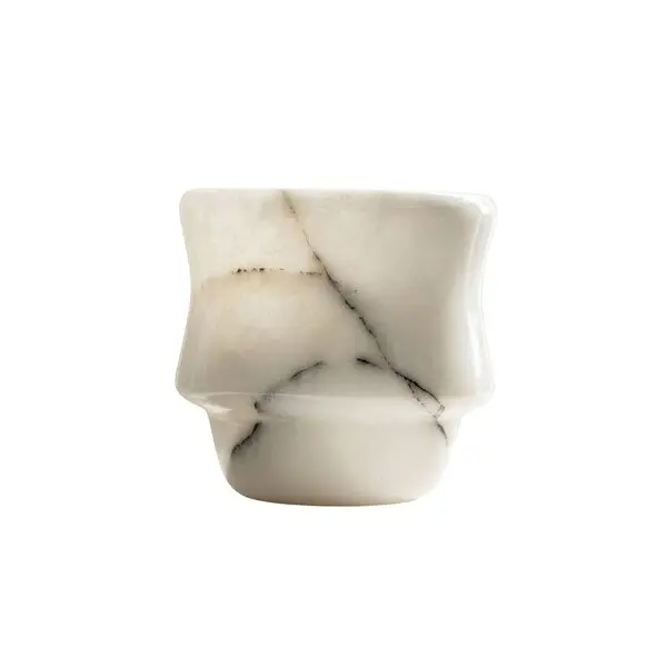 ANATOLIACRAFT Handmade Marble Tumbler - White