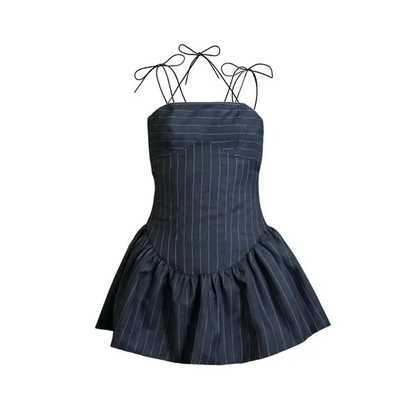 SALTEYE STUDIO Drop-waist Mini Dress - Blue