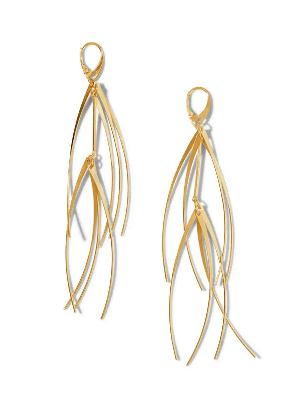 JAREDJAMIN Short Tinsel Earrings - Gold