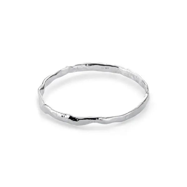 LULU AND BOO JEWELLERY Luna Solid Sterling Bangle - Silver