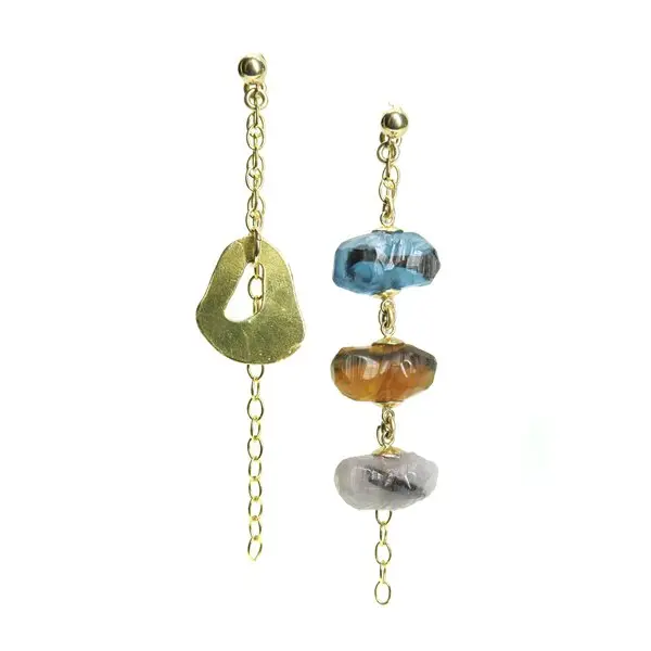 BIO-TRIMMINGS Seaborg Mismatched Earrings - Gold