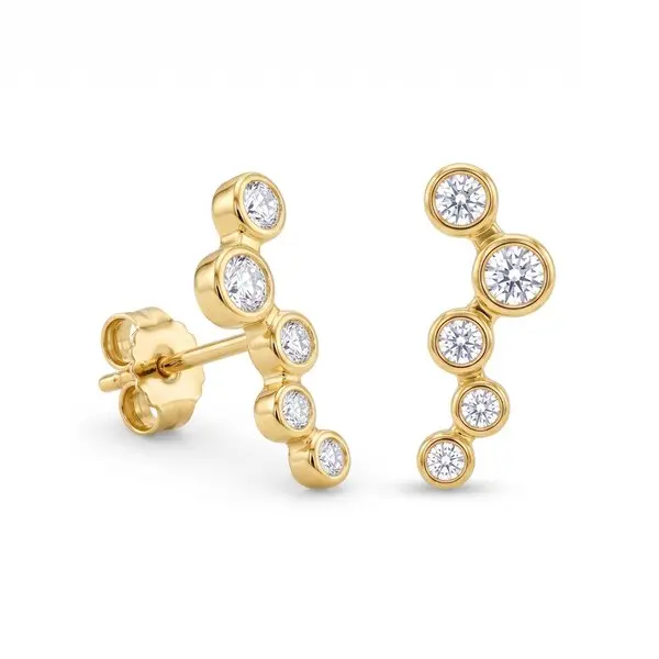 SPERO LONDON Star Cluster Stud Earrings - Gold