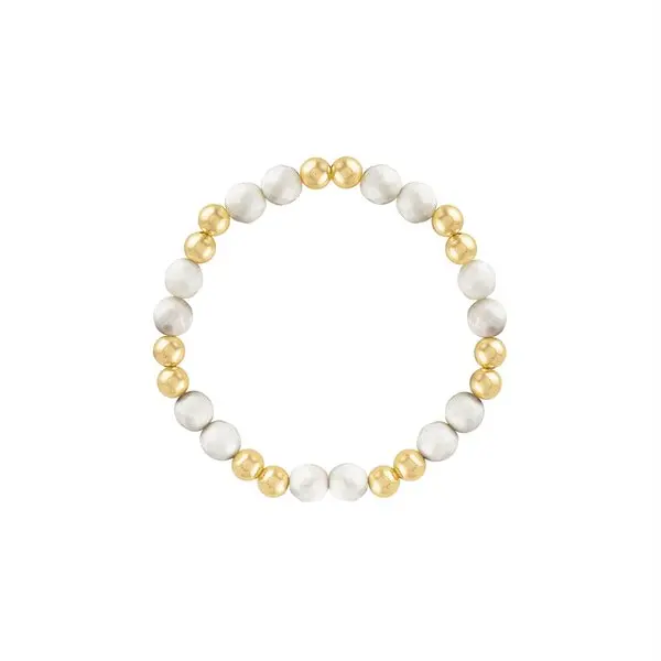 OLIVIA LE Name Beaded Bracelet - Gold