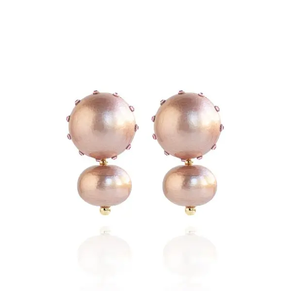 SAULE LABEL Livia Dangle Earrings - Rose Gold