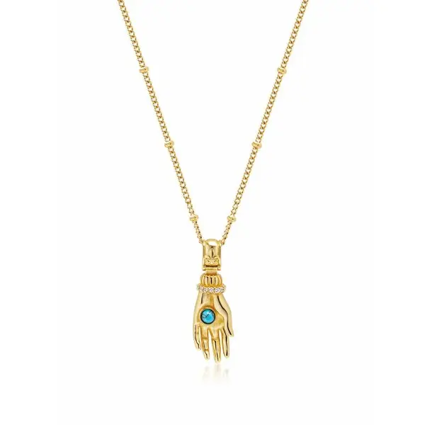 NIALAYA JEWELRY Guardian Hand Pendant Necklace - Gold