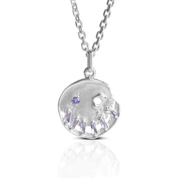 KASUN LONDON Smile! December Tanzanite Necklace - Silver