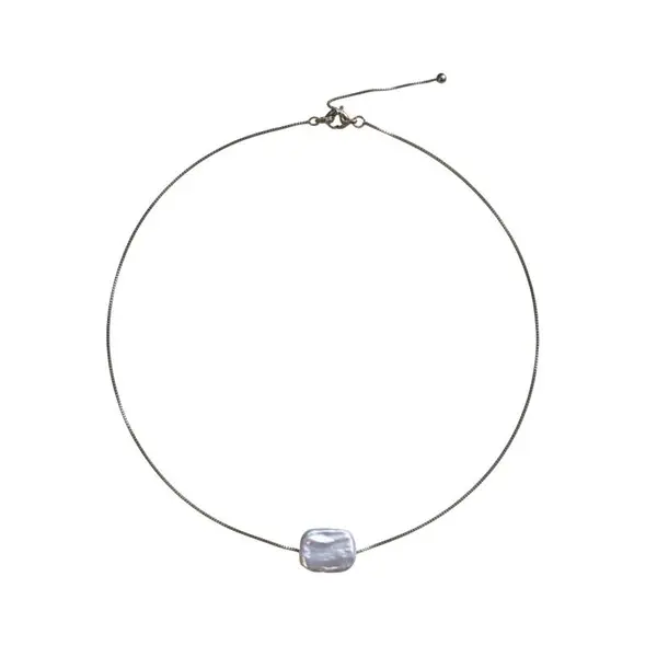 LONDON ATELIER BYPRODUCT Freshwater Pearl Pendant Necklace - Silver