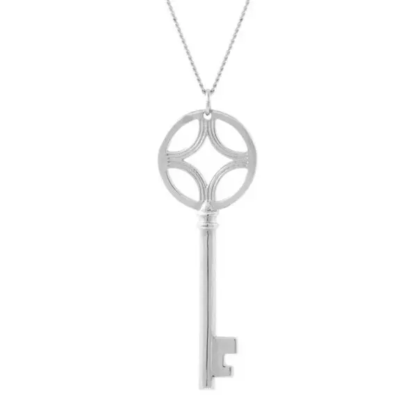 LEE RENEE Key Pendant Necklace - Silver