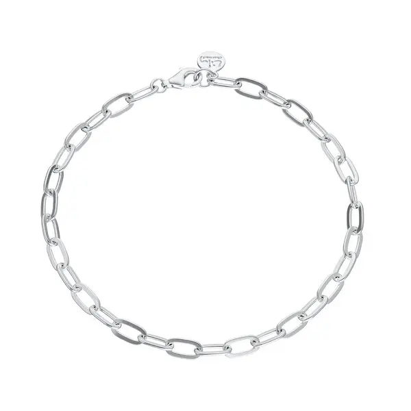 LILY CHARMED Sterling Oval Link Charm Bracelet - Silver