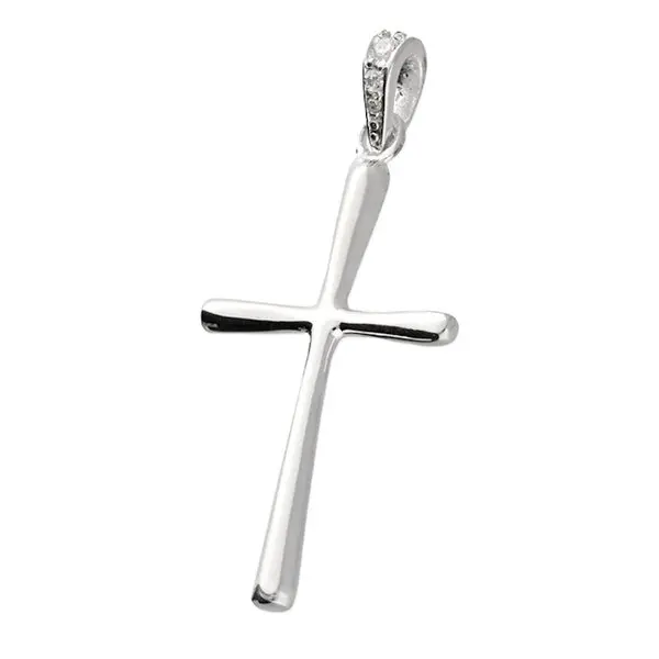 KAIZARIN Sterling Cross Pendant Necklace - Silver