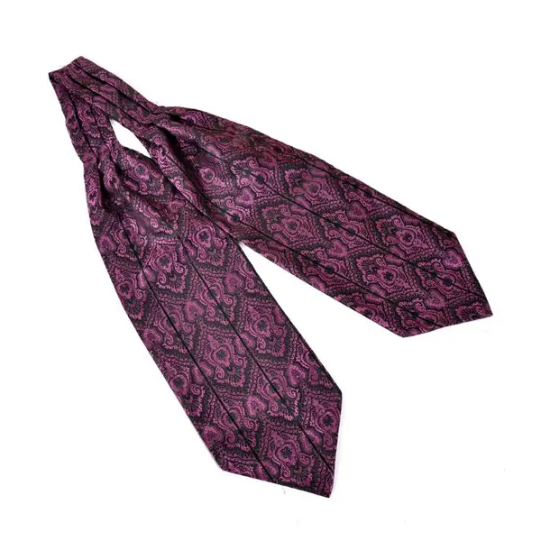 DAVID WEJ Self-tie Cravat - Black/purple