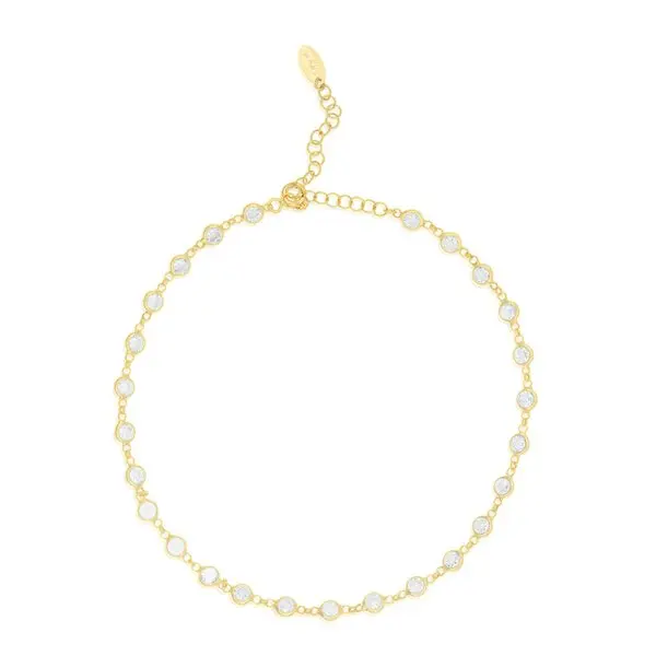SHYMI Round Bezel-set Anklet - Gold
