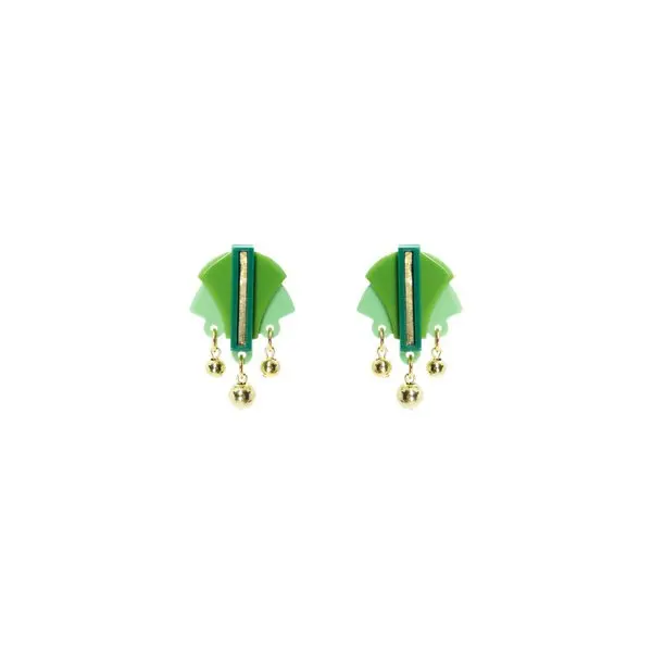 GISSA BICALHO Oca Dangle Earrings - Green