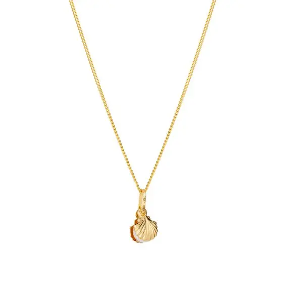 POSH TOTTY DESIGNS 9ct Pearl & Shell Charm Necklace - Gold