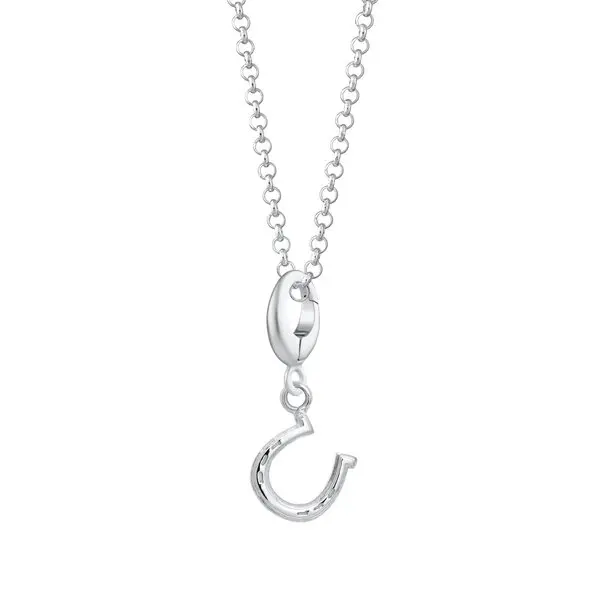 LILY CHARMED Sterling Lucky Horseshoe Charm Necklace - Silver