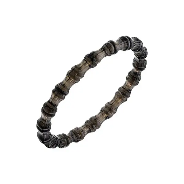 GOLD & HONEY Bamboo Lucite Slip On Bangle - Black