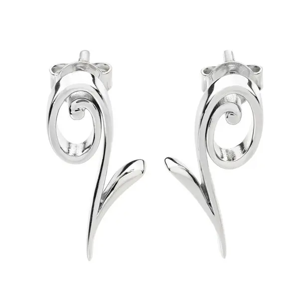 LUCY QUARTERMAINE Sterling Q Stud Earrings - Silver