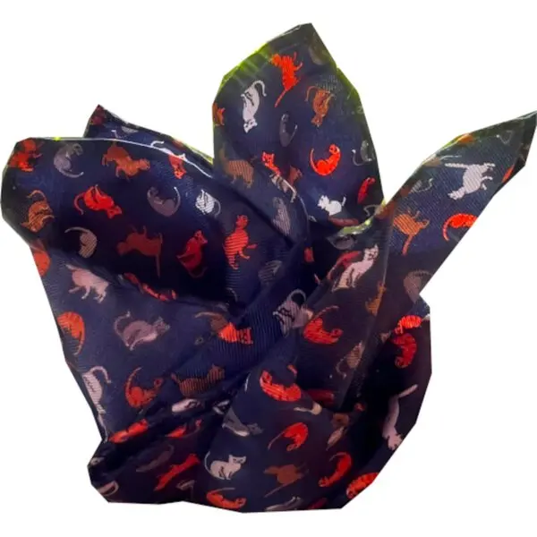 LAZYJACK PRESS Cat's Meow Pocket Square