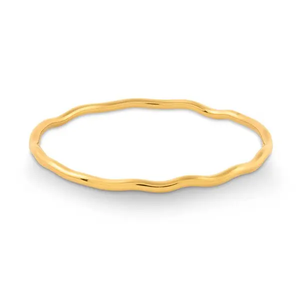 AMADEUS Zion Wave Bangle Bracelet - Gold