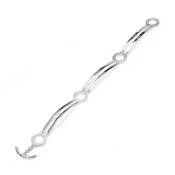 LUCY QUARTERMAINE Art Deco Style Bracelet - Silver