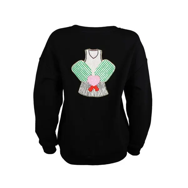 LAINES LONDON Embellished Pickleball Love Sweatshirt