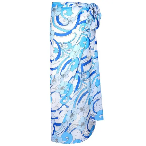 PERALUNA Azul Chiffon Sarong - Blue