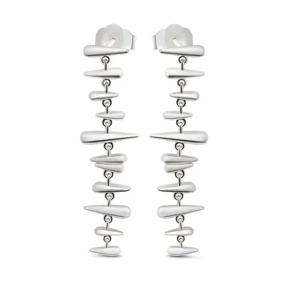 LUCY QUARTERMAINE Shard Drop Earrings - Silver