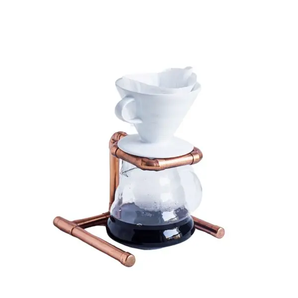 ANATOLIACRAFT Neutrals Solid Copper Coffee Drip Stand - Brown