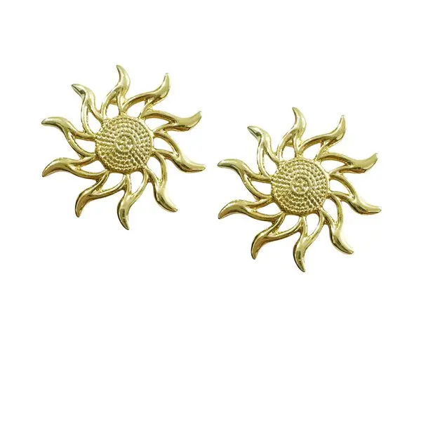 MAISON DE GALA Sunburst Stud Earrings - Gold