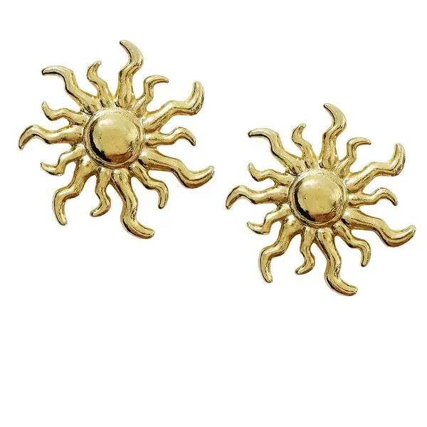 MAISON DE GALA Sunburst Stud Earrings - Gold