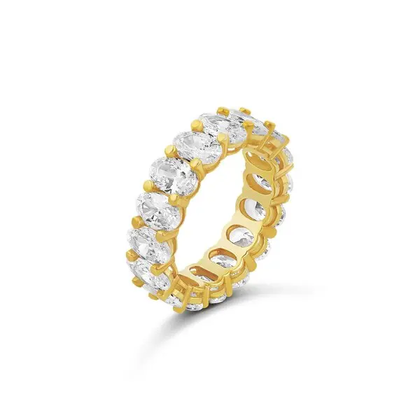 SHYMI Oval Prong-set Eternity Band - Gold