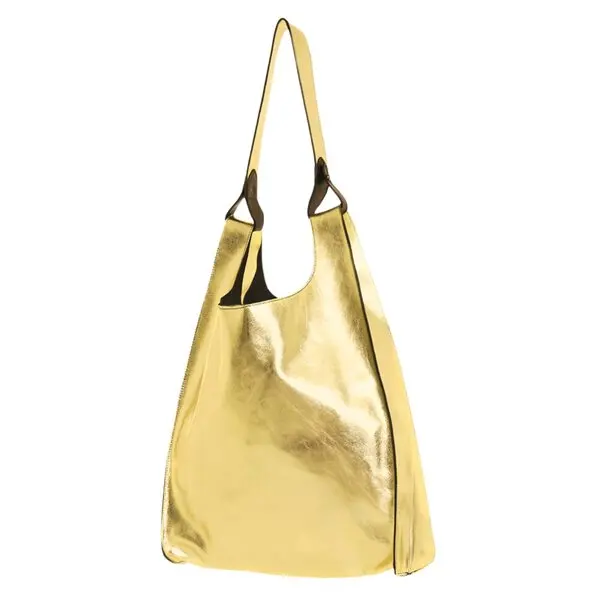JUAN-JO Leather Hobo Shoulder Bag - Gold