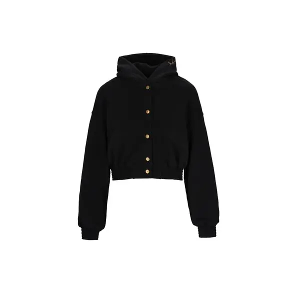 MANDRAGORA Cotton Blend Cropped Hoodie