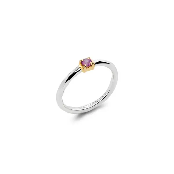 MARIRI Sparks Amethyst Ring - Silver