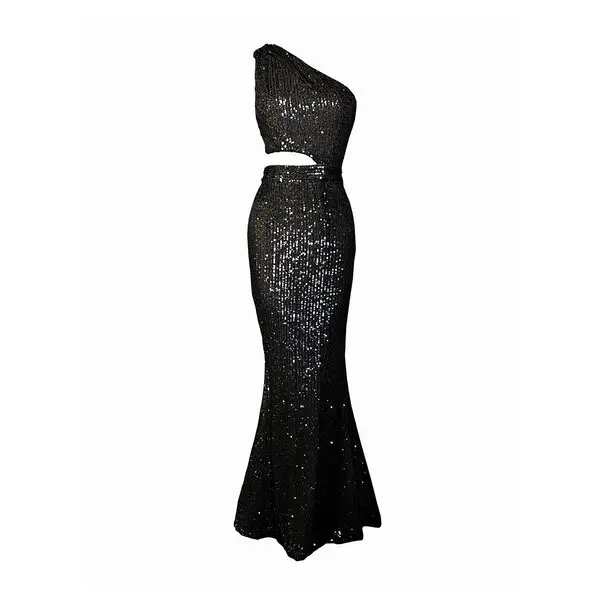 EMMA WALLACE Tienna Sequinned Gown - Black