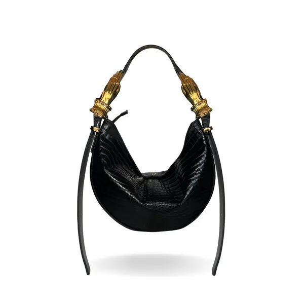 INDIGOLUSH Mini Hobo Gilded Lure Bag - Black